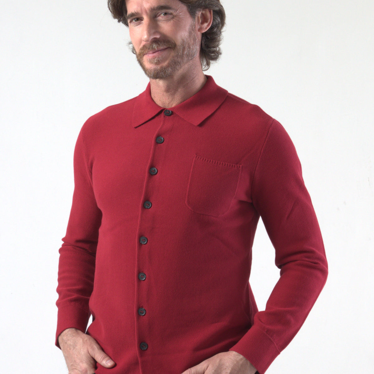 Solid Links Knit Sweater Shirt – Revolution Now